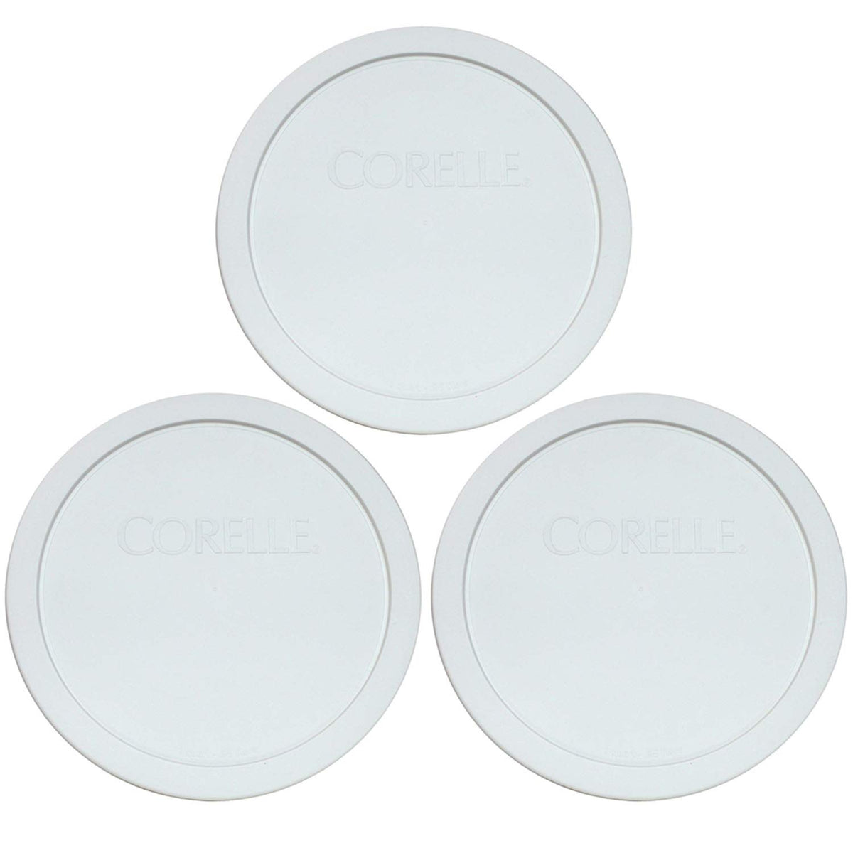 Corelle White 1.0 Quart - .95 Liters Plastic Cover 323-PC (3 ...
